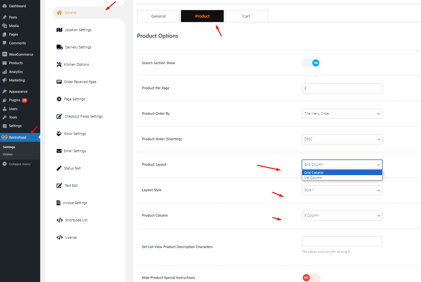 How To Change Product Layout Style? – Restrofood